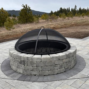 Lift off Dome Fire Pit Safety Screen 304 Stainless Mesh Steel, Round ...