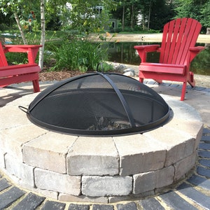 Lift off Dome Fire Pit Safety Screen 304 Stainless Mesh Steel, Round ...