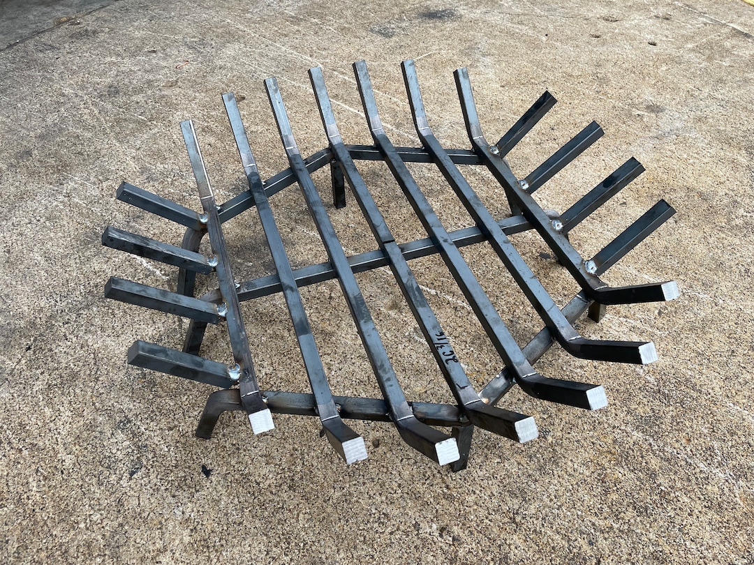Heavy Duty Round Fire Pit Grate: Carbon Steel, Stainless Steel Wood ...