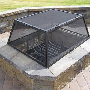 Mesh Steel Fire Pit Safety Screen Square/rectangle, Carbon Steel Fire ...