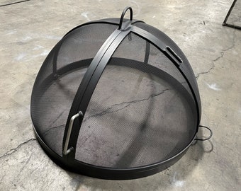 Lift off Dome Fire Pit Safety Screen 304 Stainless Mesh Steel, Round ...