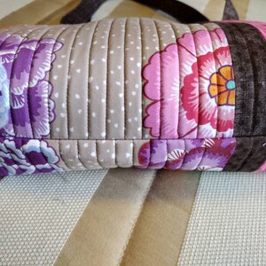 Spring Quilted Zippered Kaffe Fassett Tan and Pink Bag - Etsy