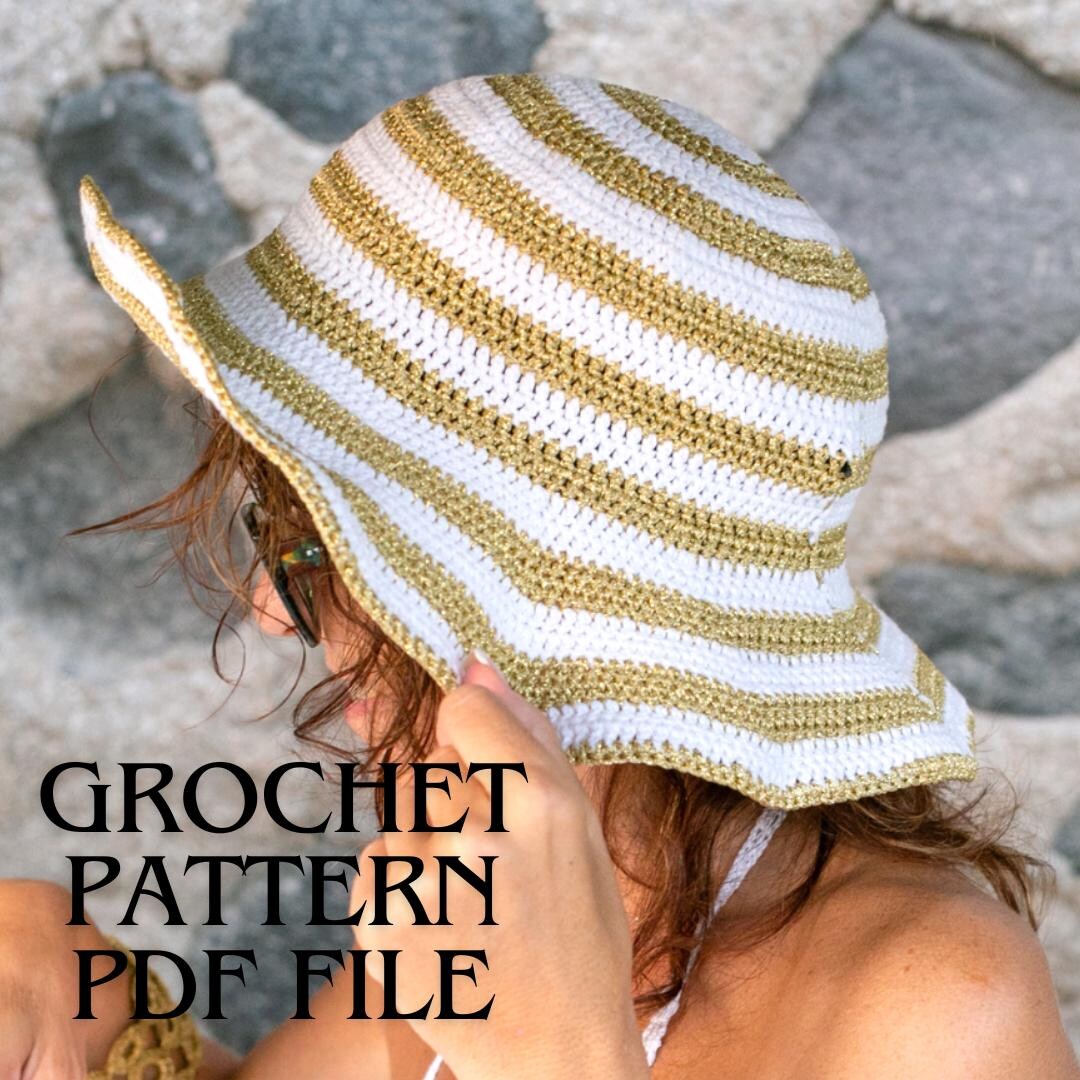 Crochet Hat Pattern PDF | Summer Sun Hat, Bucket Hat, Fedora & Beach ...