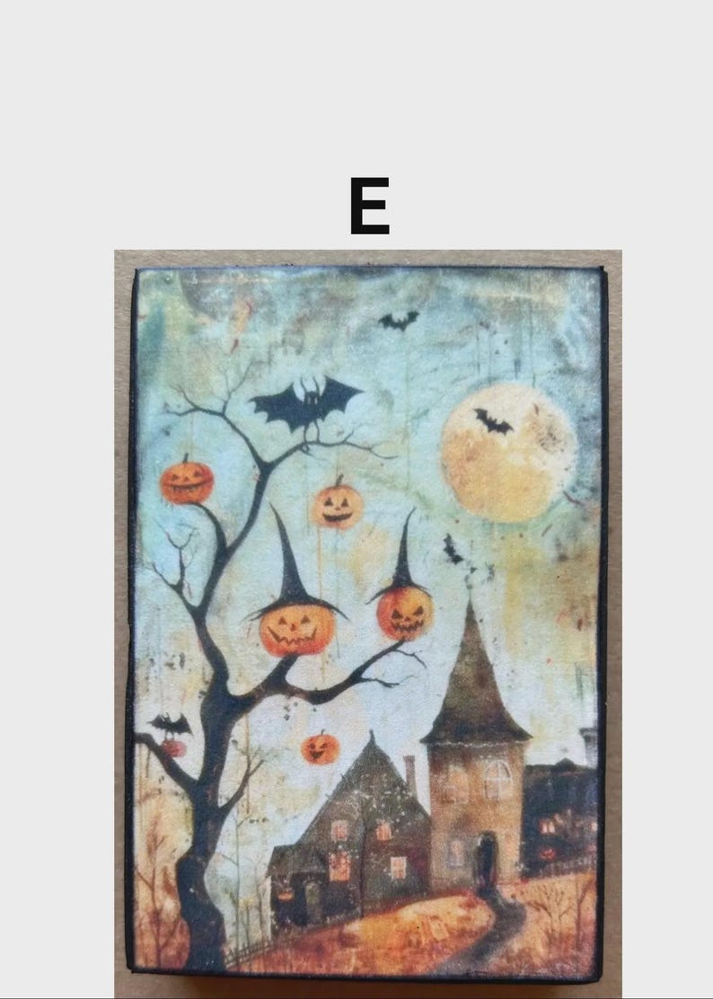 Whimsical Halloween Wood Blocks: Spooky Shelf Sitter Decor - Etsy