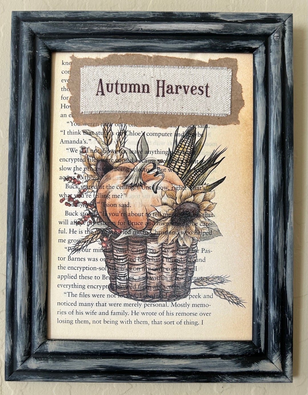 Autumn Harvest Sign, Fall Sign, Pumpkin and Sunflower Sign - Etsy