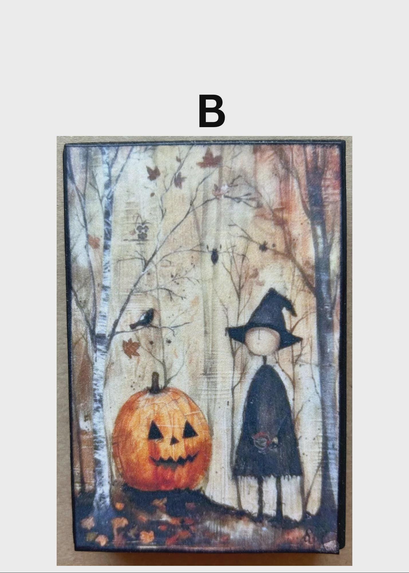 Whimsical Halloween Wood Blocks: Spooky Shelf Sitter Decor - Etsy