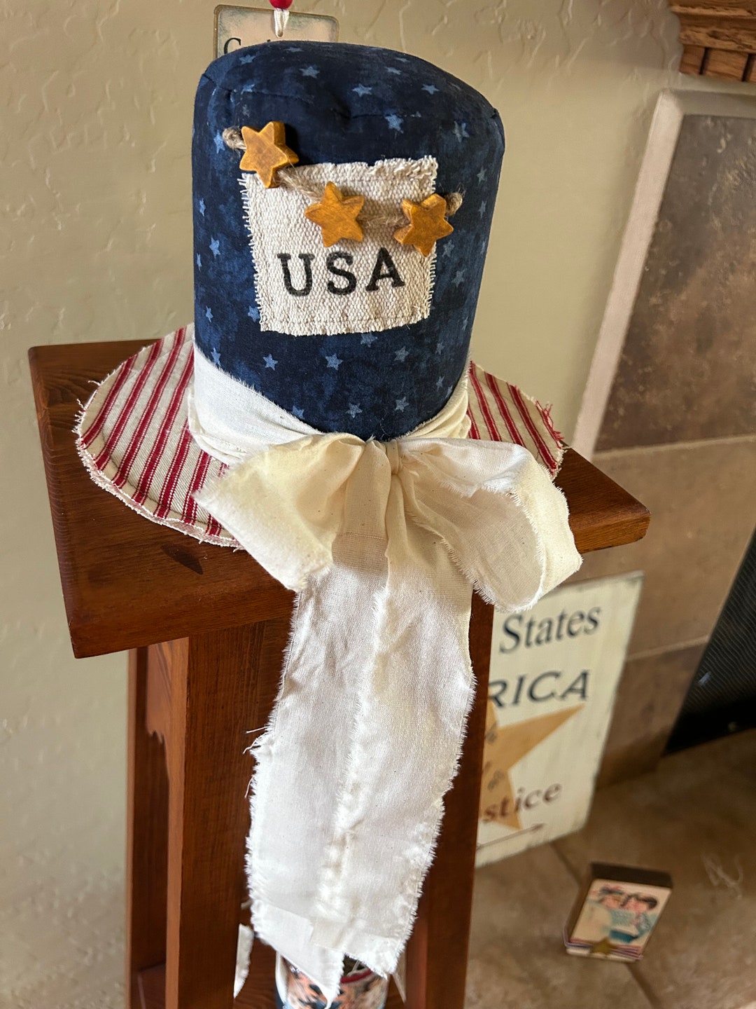 Patriotic Uncle Sam Top Hat, USA Hat, Uncle Sam Hat, Fourth of July ...