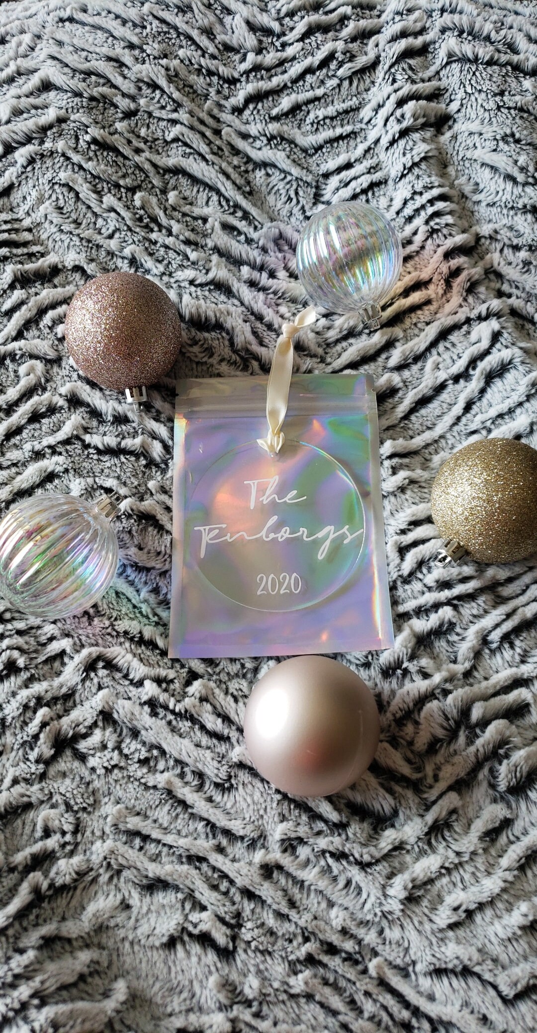 Personalized Clear Acrylic Circle Ornament - Etsy