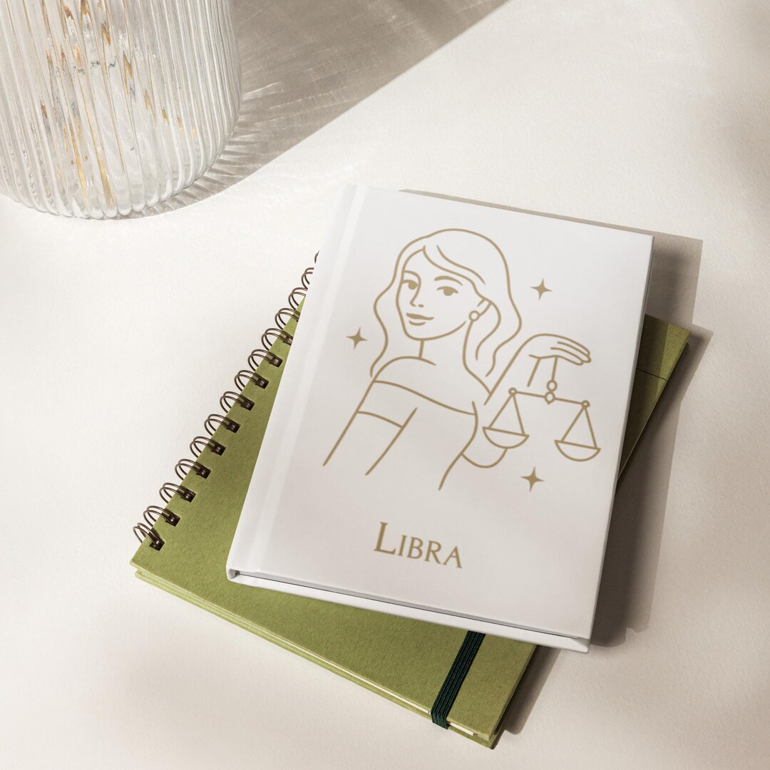 Minimal Libra Zodiac Notebook | Air Sign Astrology Journal | Libra Gift ...