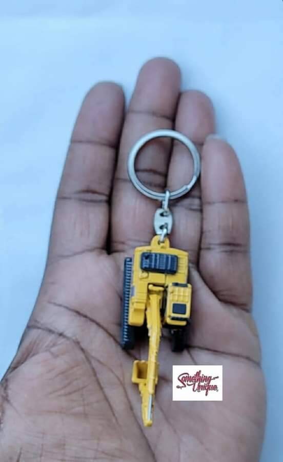 Mini Excavator Keychain - Etsy