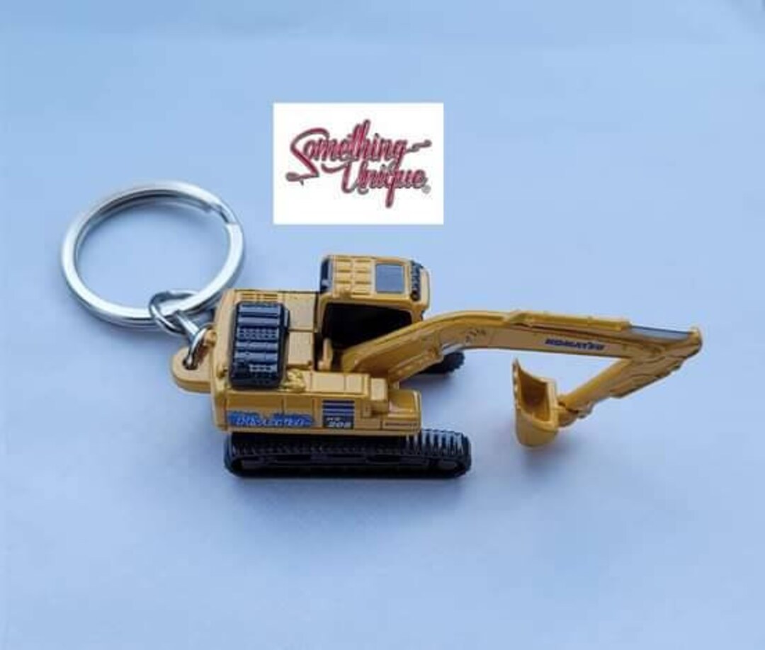 Mini Excavator Keychain - Etsy