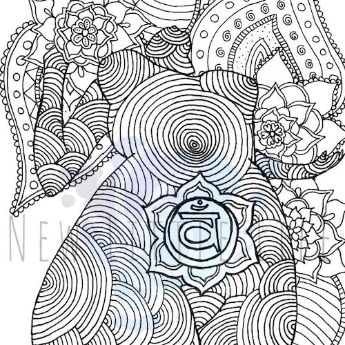 Heart Chakra Coloring Page DIGITAL DOWNLOAD Adult - Etsy Canada