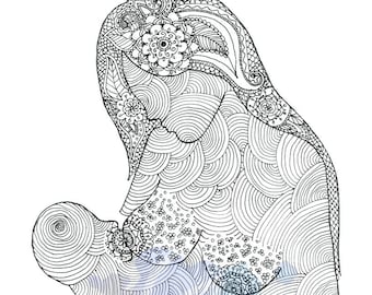 Breastfeeding Coloring Pages