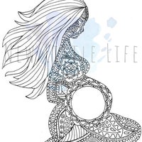 Pregnancy Changes Coloring Page DIGITAL DOWNLOAD Birth Art, Adult ...