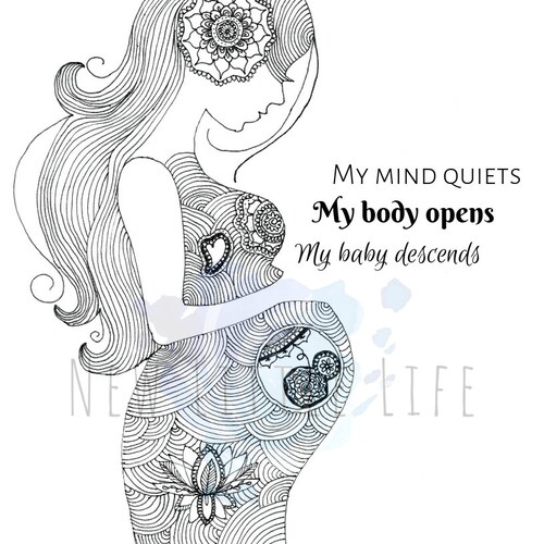Birth Affirmation Coloring Page DIGITAL DOWNLOAD Adult - Etsy