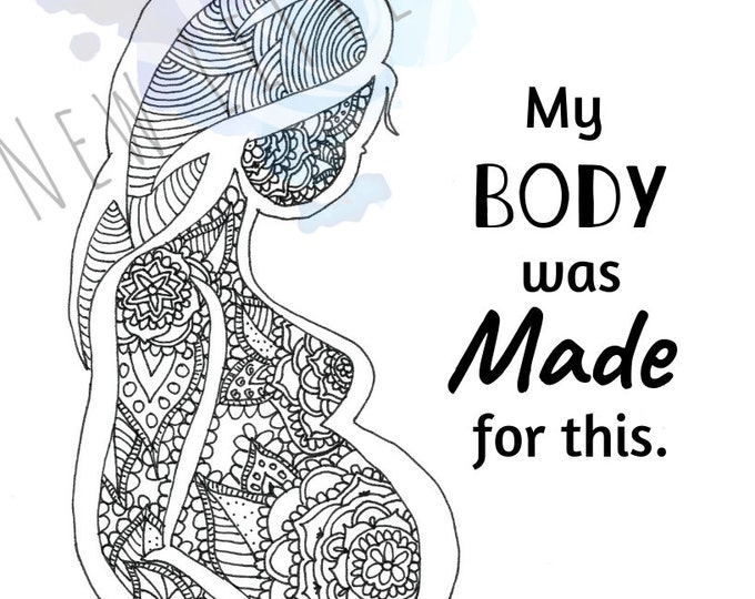 Birth Affirmation Coloring Page DIGITAL DOWNLOAD Adult - Etsy