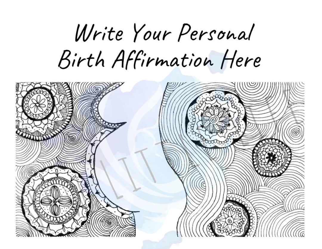 Pregnancy Coloring Page - DIGITAL DOWNLOAD - Birth Art, Adult Coloring ...