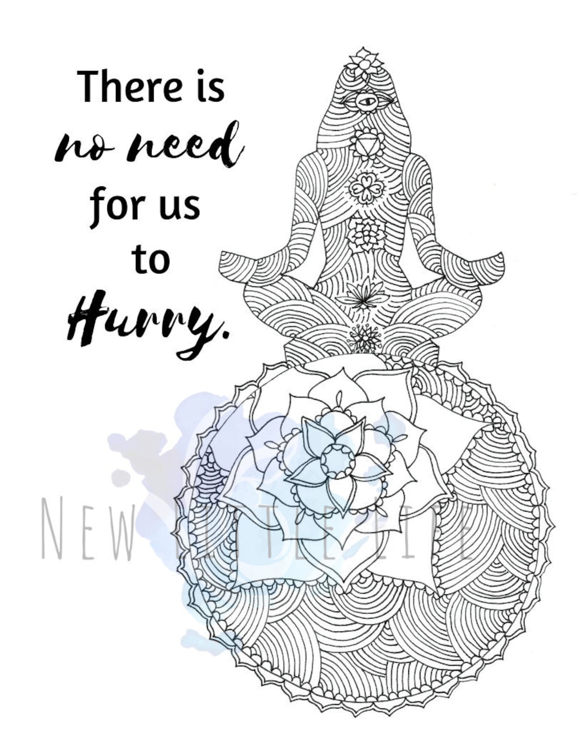 Chakra Coloring Page - DIGITAL DOWNLOAD - Adult Coloring, Birth ...