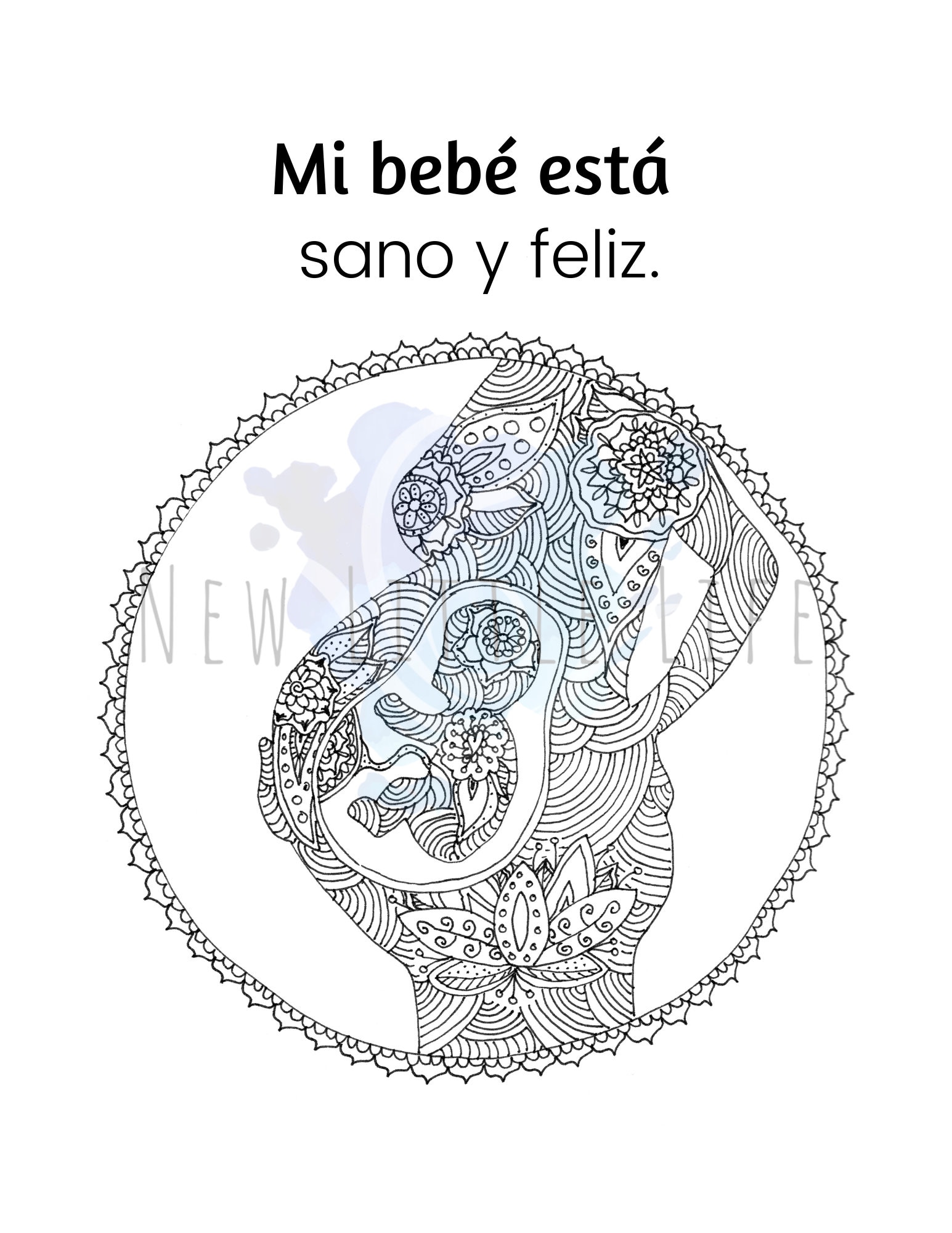 SPANISH Birth Affirmation Coloring Book DIGITAL DOWNLOAD - Etsy España