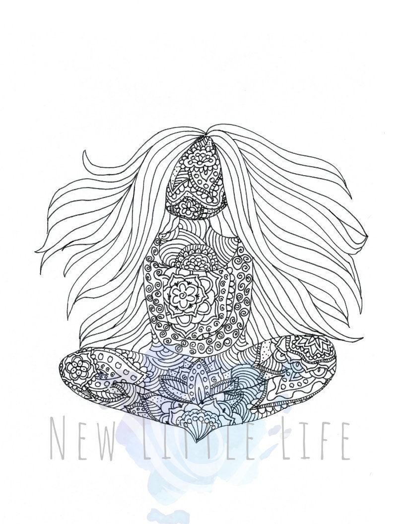 Baby Wearing Coloring Page - DIGITAL DOWNLOAD - Birth Art, Adult ...