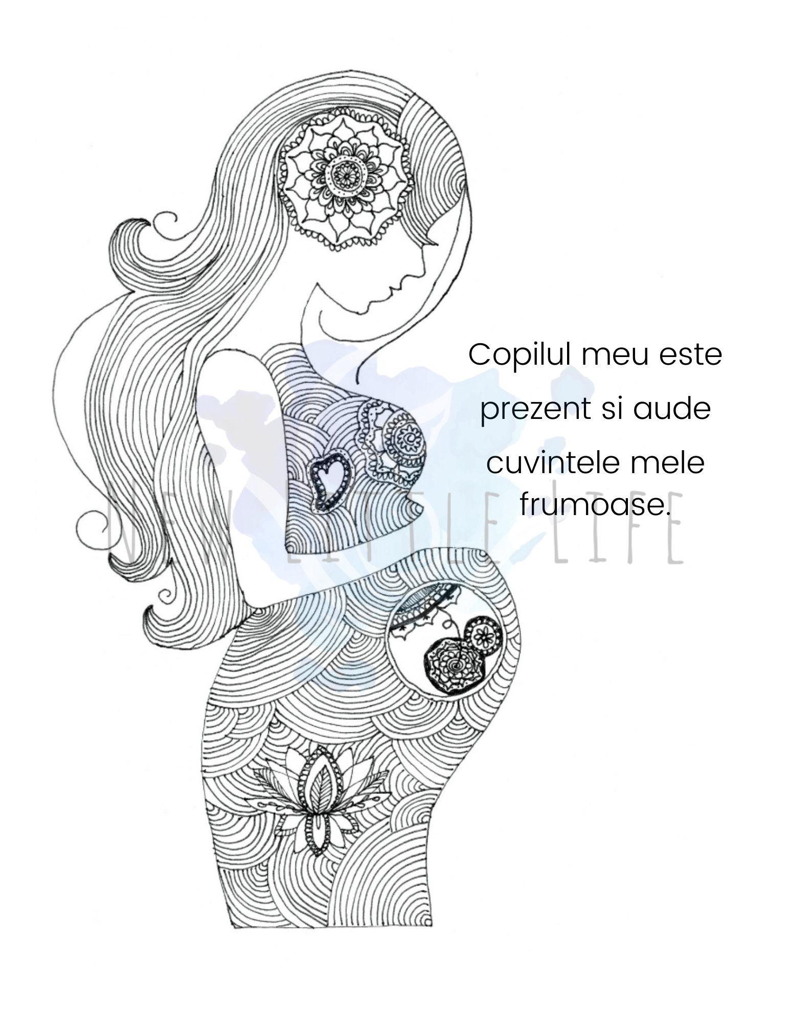 ROMANIAN Birth Affirmation Coloring Book - DIGITAL DOWNLOAD - Romanian ...