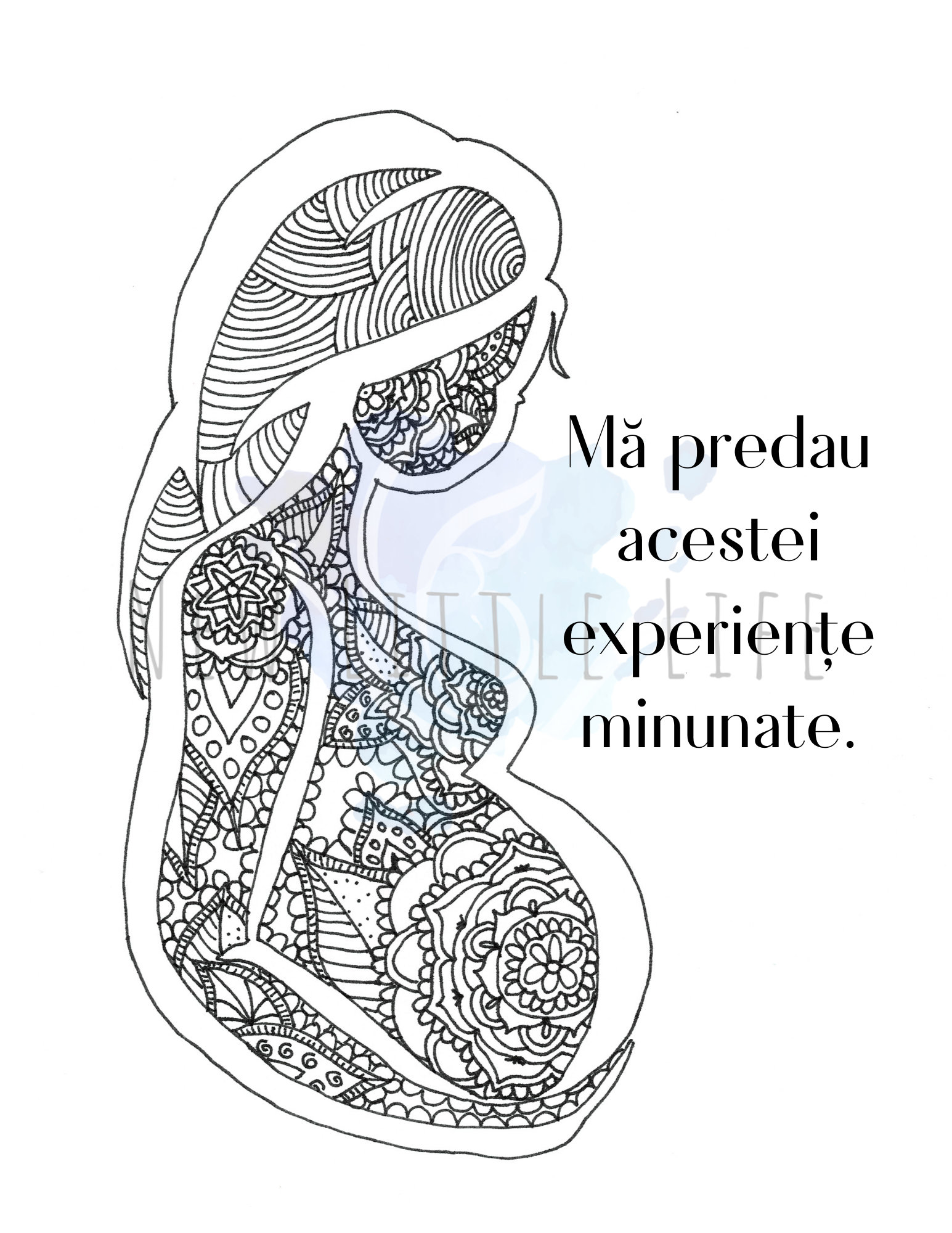 ROMANIAN Birth Affirmation Coloring Book - DIGITAL DOWNLOAD - Romanian ...