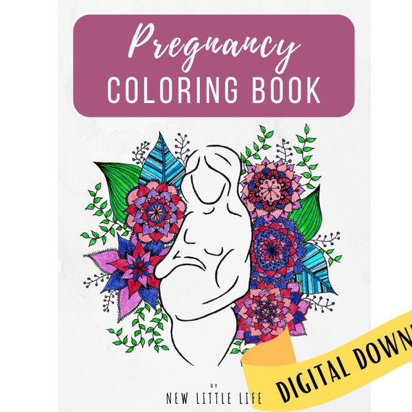 Pregnancy Mandala Coloring Book - Etsy