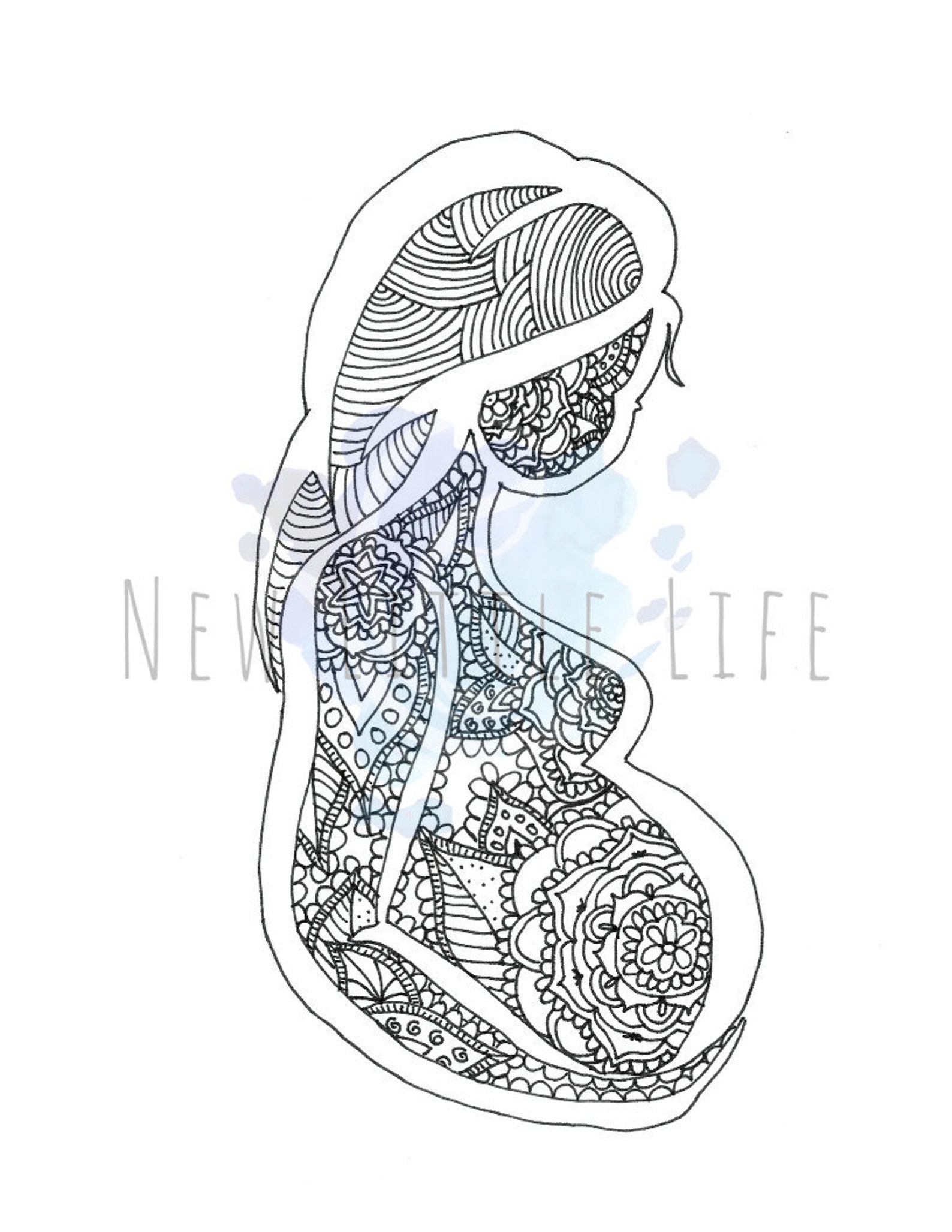 Birth Affirmation Coloring Page DIGITAL DOWNLOAD Adult | Etsy