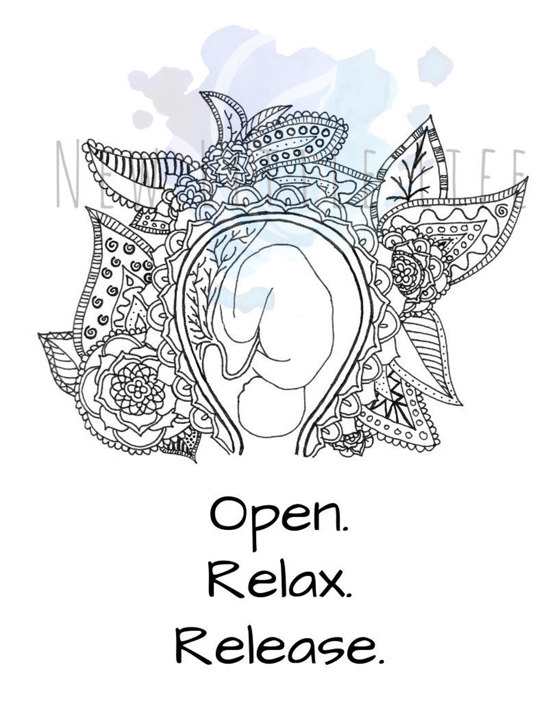 Birth Affirmation Coloring Page - DIGITAL DOWNLOAD - Adult Coloring ...