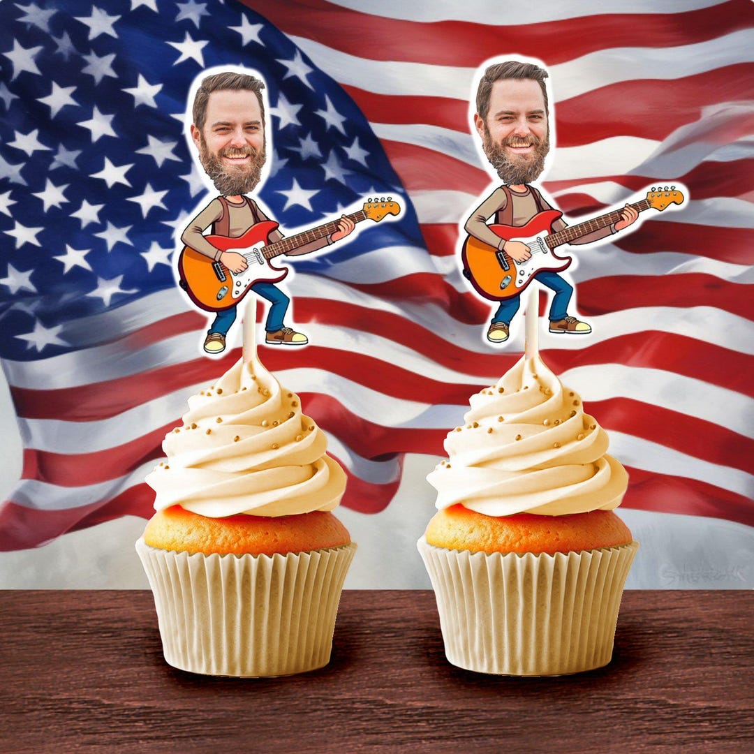 Custom Face Cupcake Toppers, Personalized Cupcake Toppers, Head on a ...