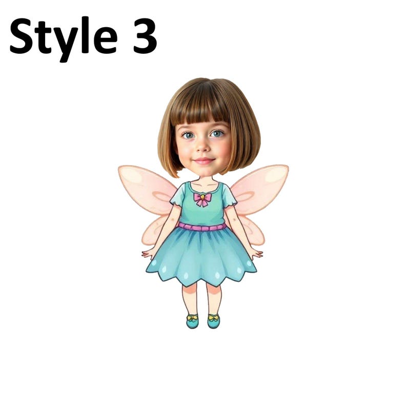Fairy Cupcake Toppers, Custom Personalized Cupcake Toppers, Head on a ...