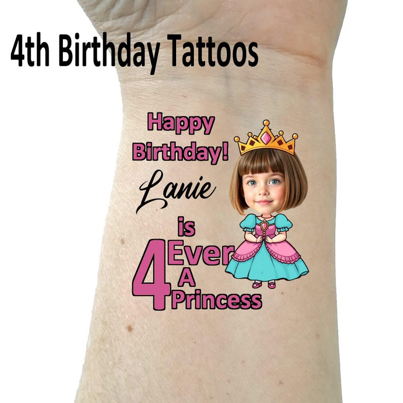 Birthday Tattoos Custom Face Party Tattoos Personlized Tattoo Party ...