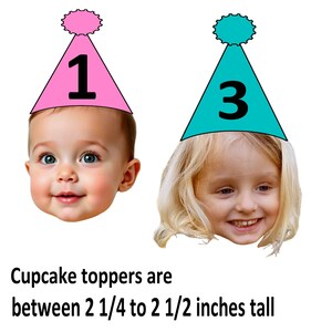 Custom Face Cupcake Toppers, Personalized Cupcake Toppers, Head on a ...