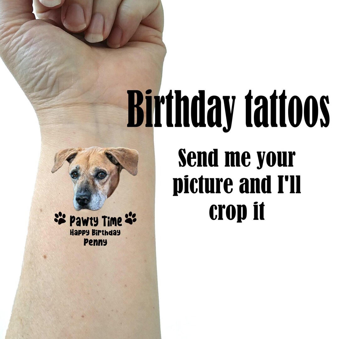 Birthday Tattoos Animal Tattoos Fur Baby Birthday Temporary Tattoos ...