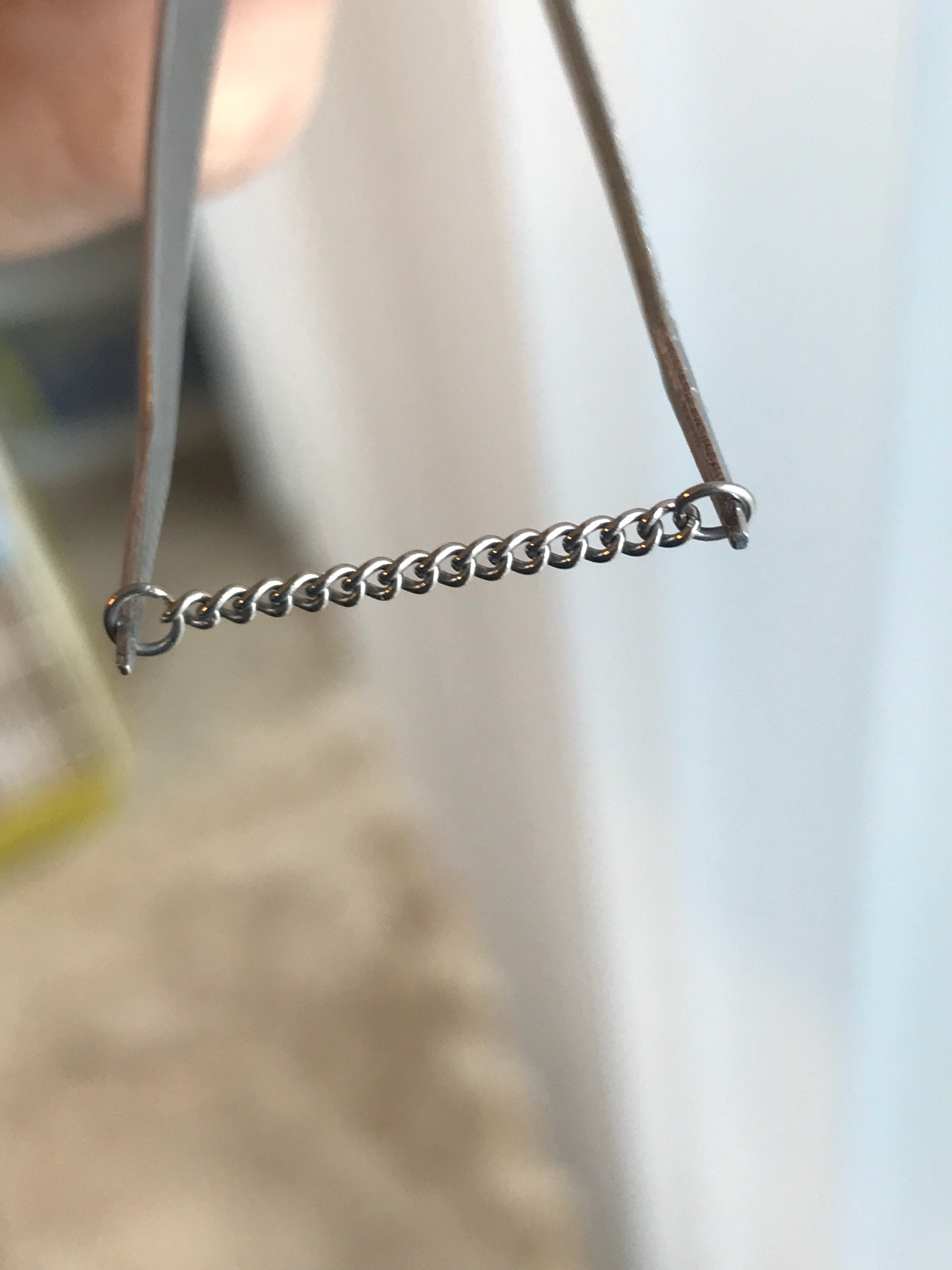 TITANIUM chain for body piercing. Customizable lengths and | Etsy