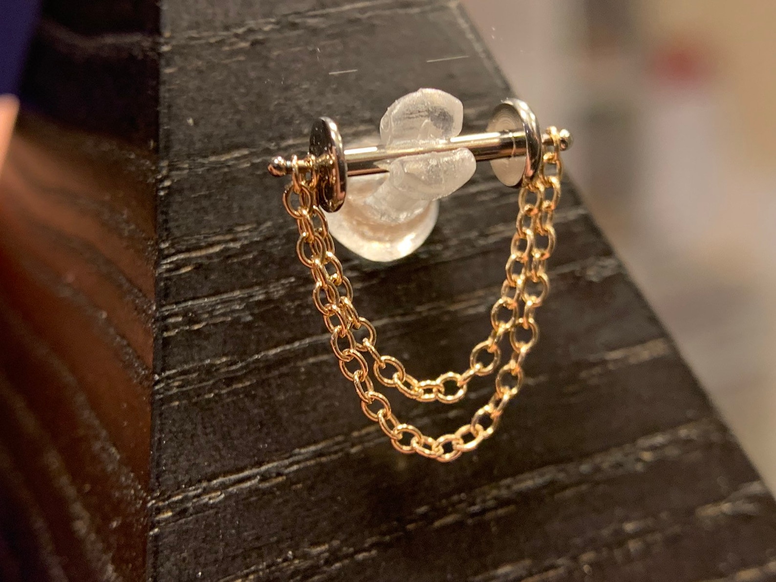 14k Gold Threadless End Septum Chain 14g 5/16" - Etsy