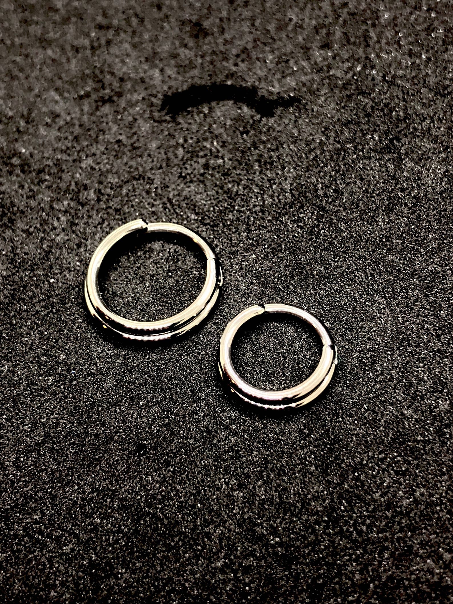 TITANIUM Double Septum Ring Hinged Clicker. 16G 7mm or 9mm - Etsy
