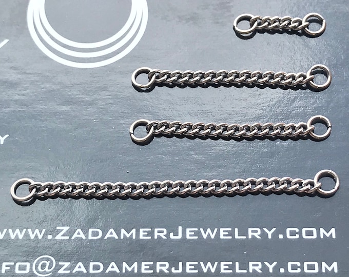 TITANIUM Chain for Body Piercing. Customizable Lengths and Colors! NEW ...