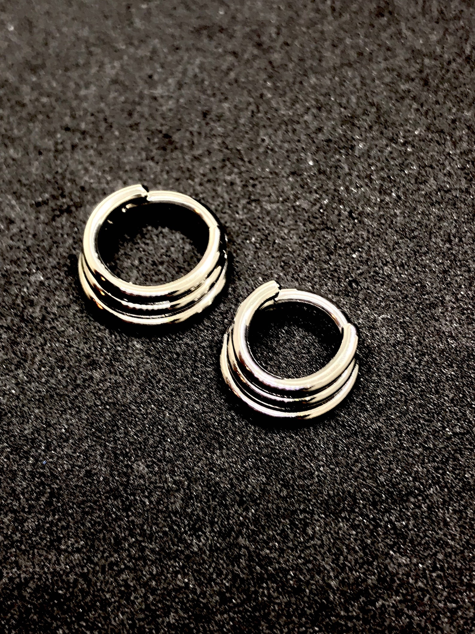 TITANIUM Triple Septum Ring Hinged Clicker. 14G 7mm or 9mm | Etsy