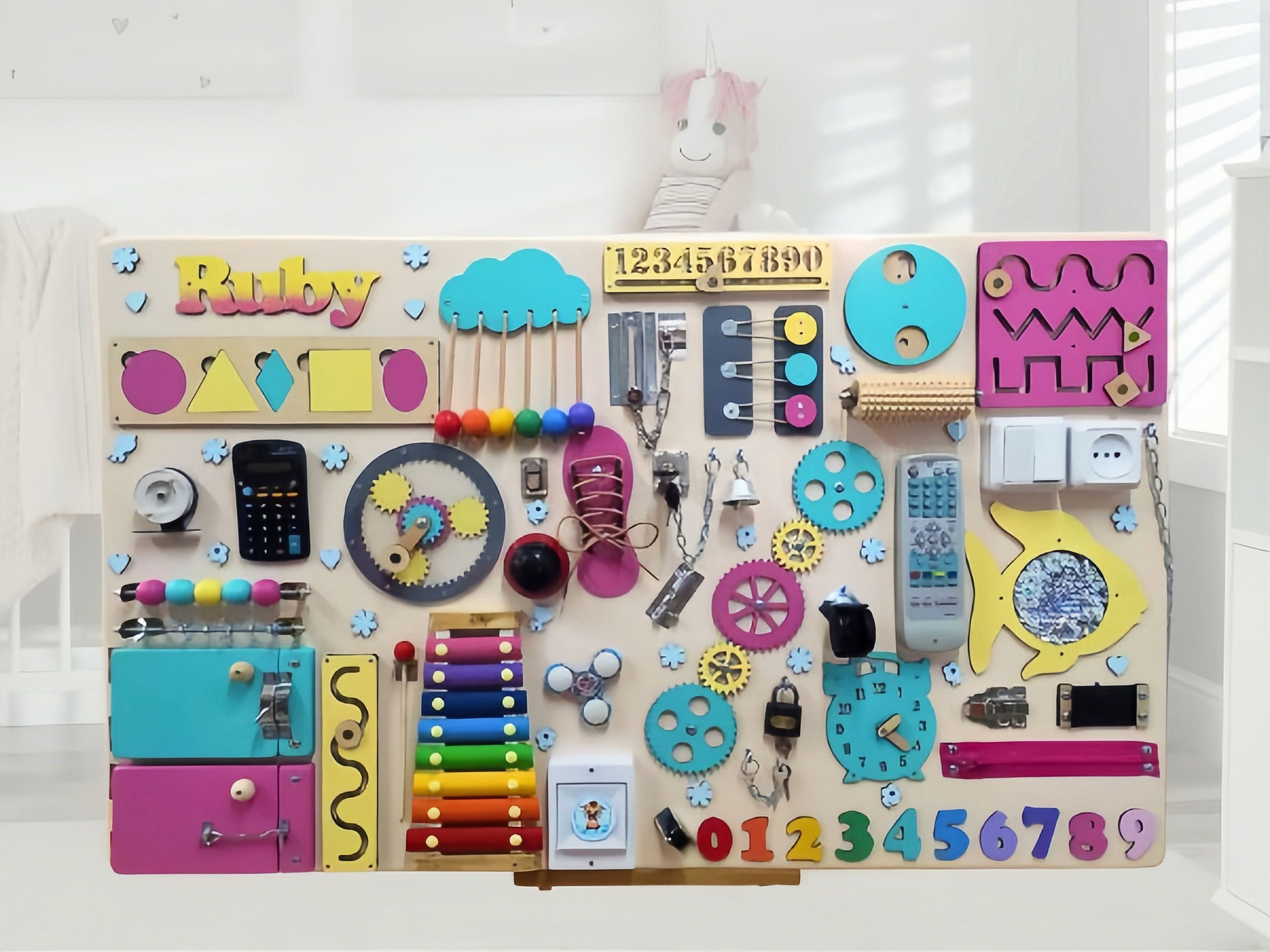 EXTRA LARGE Custom Board 1 2 3 Year Old/personalized Busy Board for ...