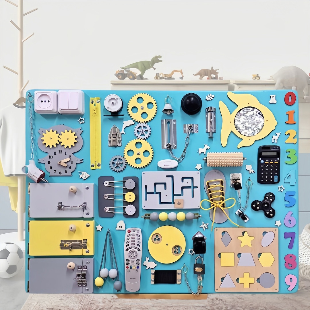 Busy Board for Kids, Custom Busy Board, Wooden Toddler Board, Busy ...