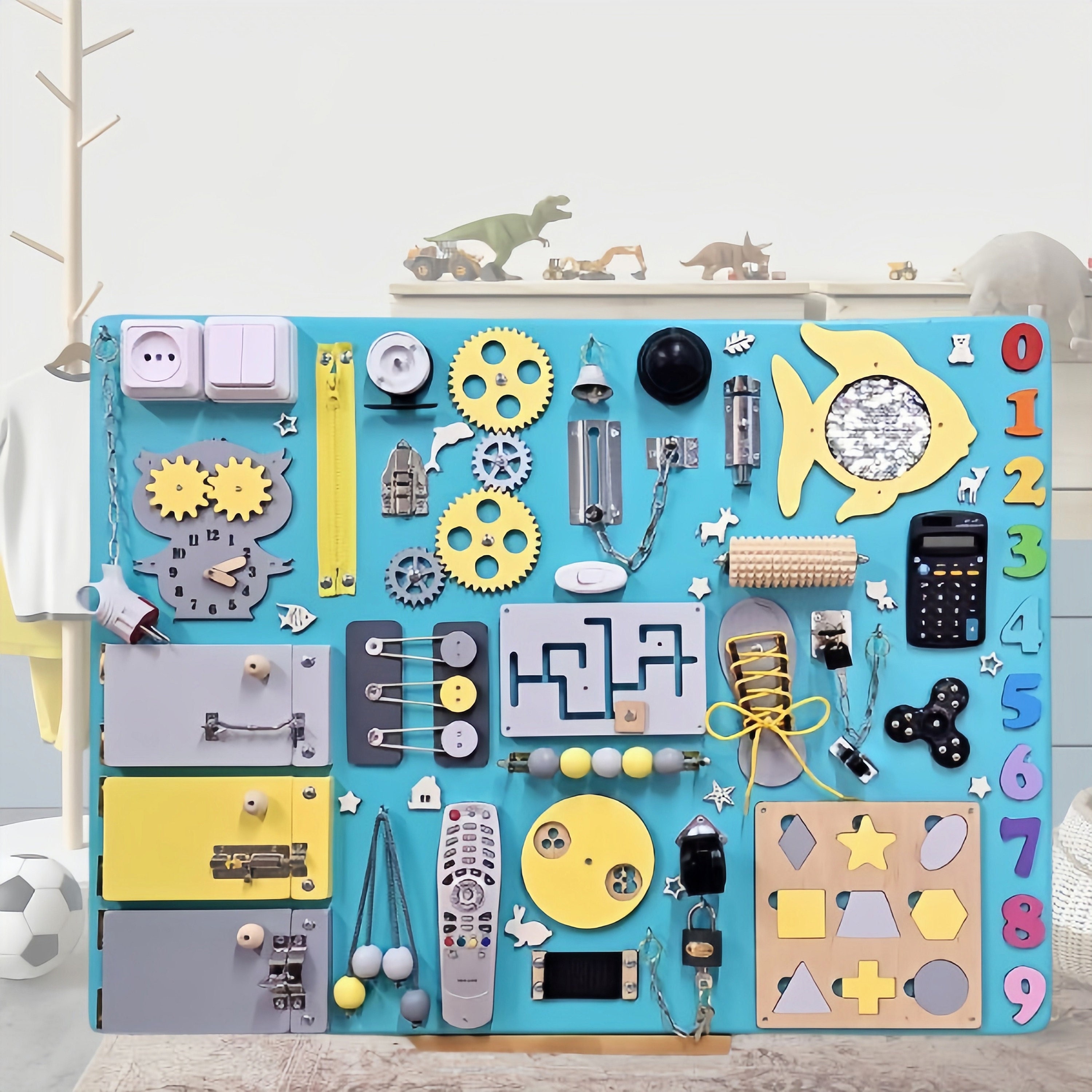 Busy Board for Kids, Custom Busy Board, Wooden Toddler Toys, Busy Board ...