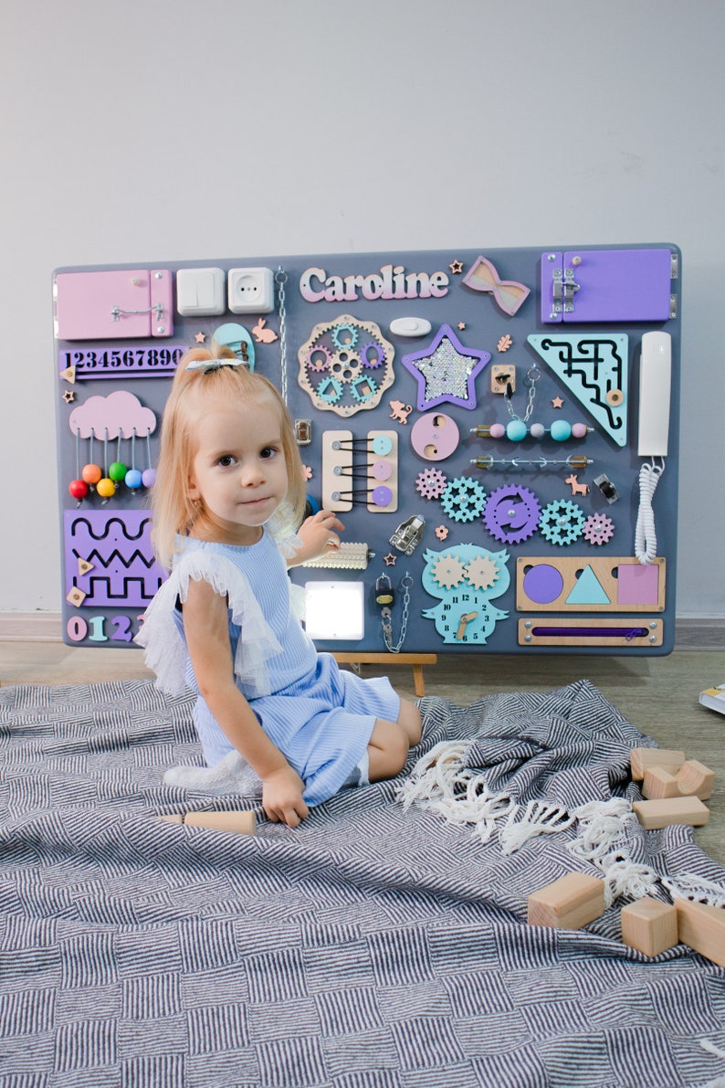 Custom Montessori Busy Board Christmas Gift for Toddler, Personalized ...