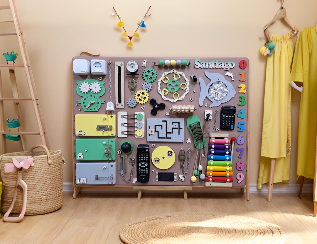 Christmas Busy Board for 1 Year Olds Educational Activity Board ...