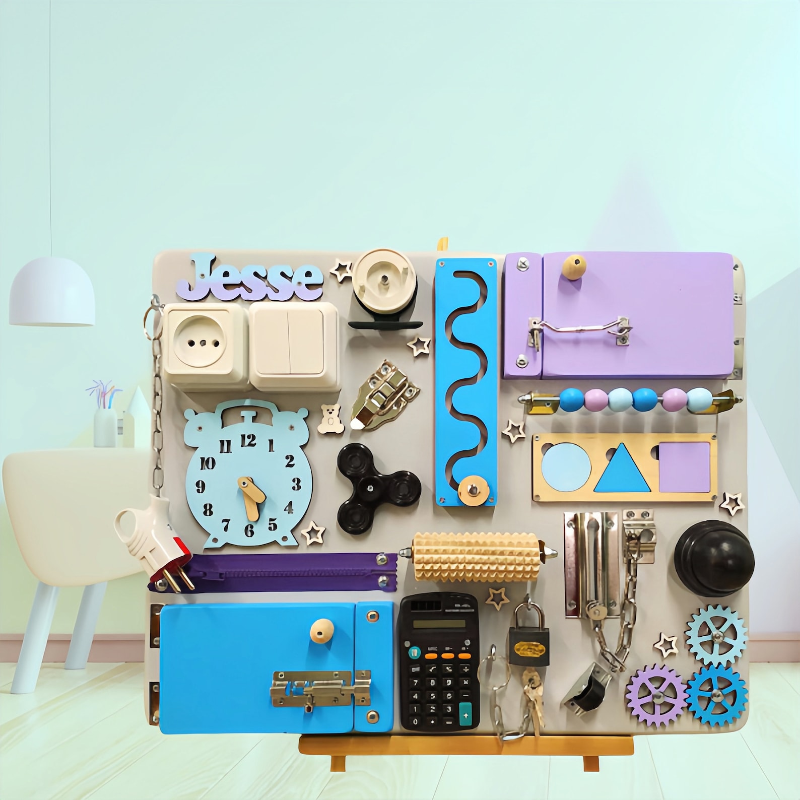 Busy Board for Kids, Custom Busy Board, Wooden Toddler Toys, Busy Board ...