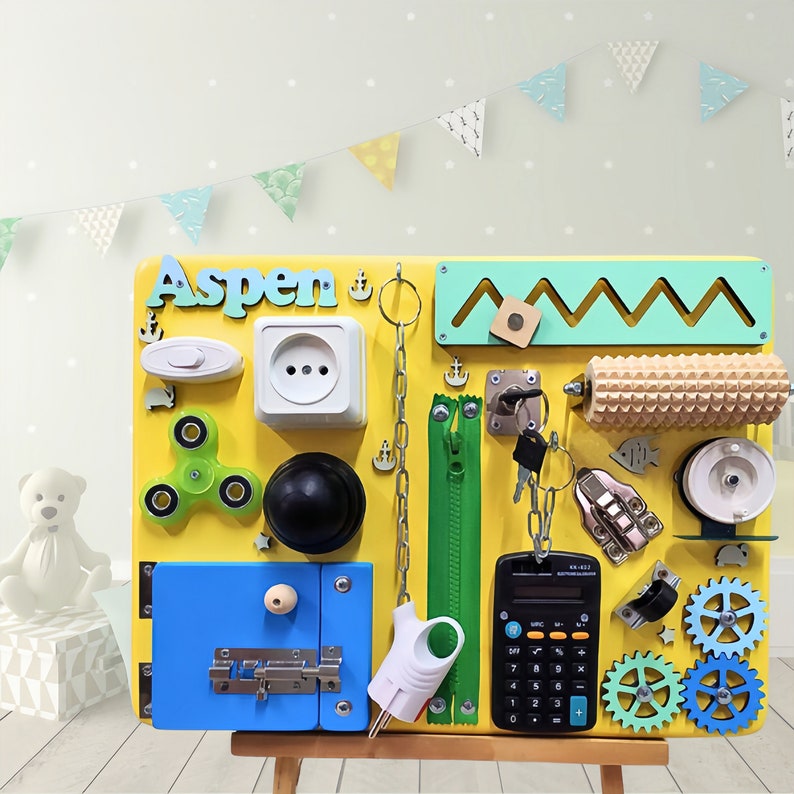 Busy Board Sensory Board Montessori Activity Board Wooden - Etsy