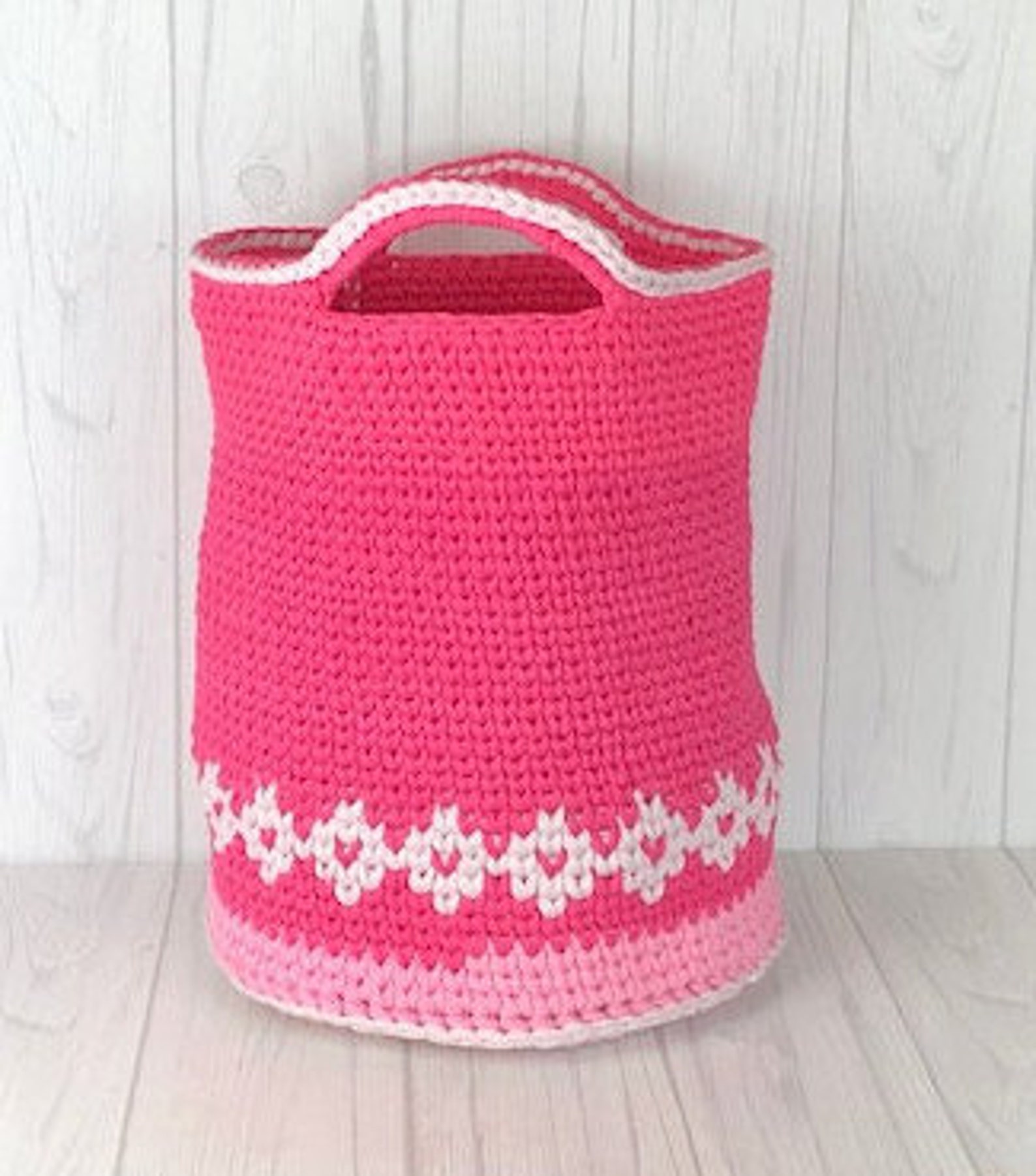 Laundry Basket crochet pattern Crocheted round Basket Basket | Etsy