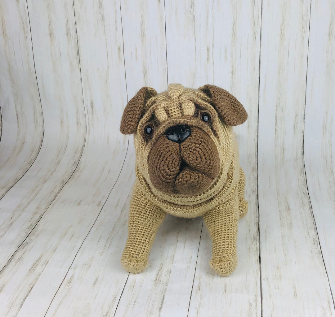 Pug Dog Crochet Pattern, Crochet Puppy, Dog Crochet Pattern, Dog ...