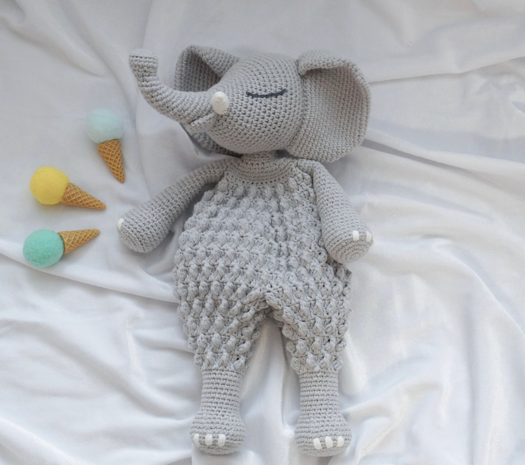 Elephant Security Blanket Crochet Pattern, Elephant Toy Crochet Pattern ...
