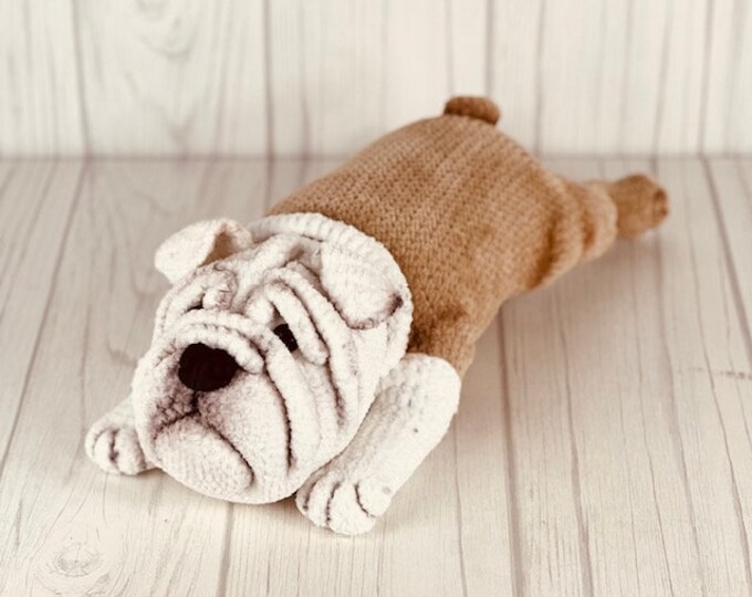 Bulldog Sewing Pattern PDF, Felt Bulldog, DIY Bulldog Ornament, Dog ...